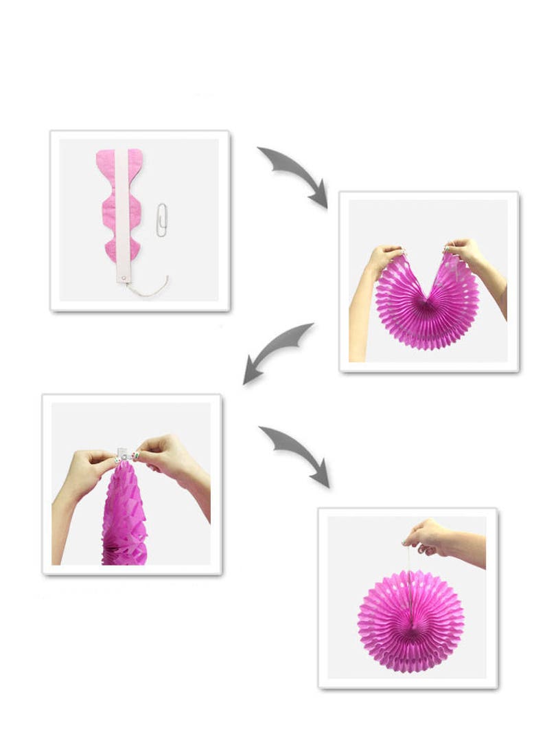 Pack of 3PCS Tissue Paper Fan for Wedding Birthday Anniversary - Etsy