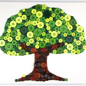 30CMX25CM Buttons Picture of Tree for Handmade Gift Material Package - Etsy