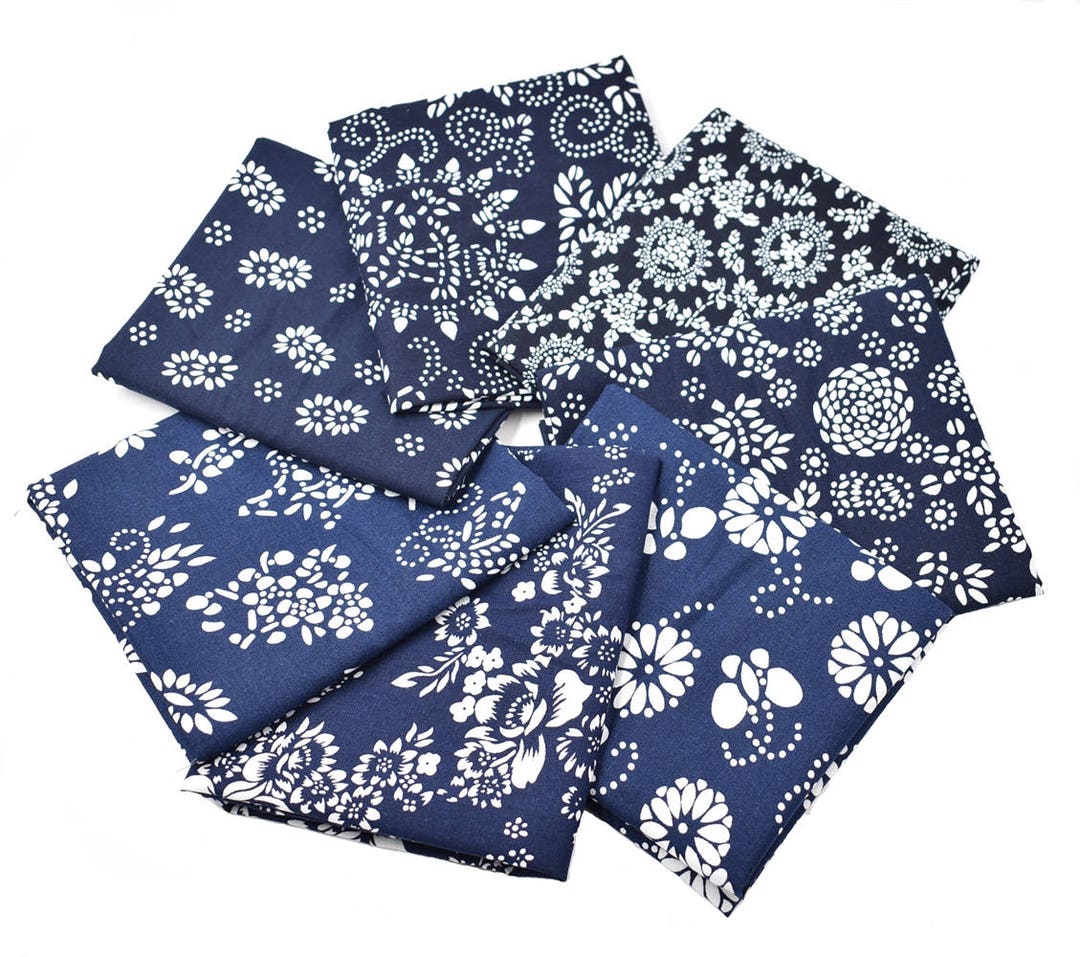 7xdifferent Blue Pattern Chinese Han Folk Traditional Printed Craft ...