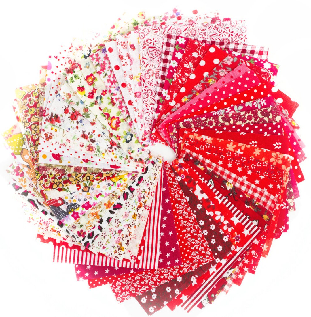50pcs Different Pattern Patchwork Fabric Craft Printed Cotton Material ...