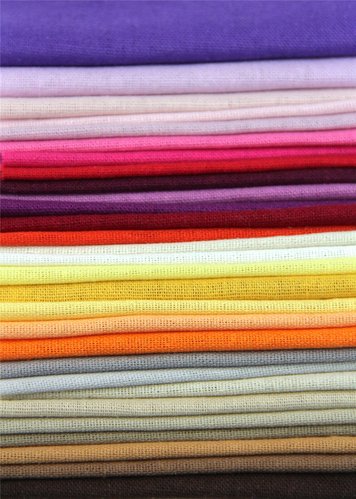 15 Different Color Pieces Linen Cotton Fabric Solid Color - Etsy