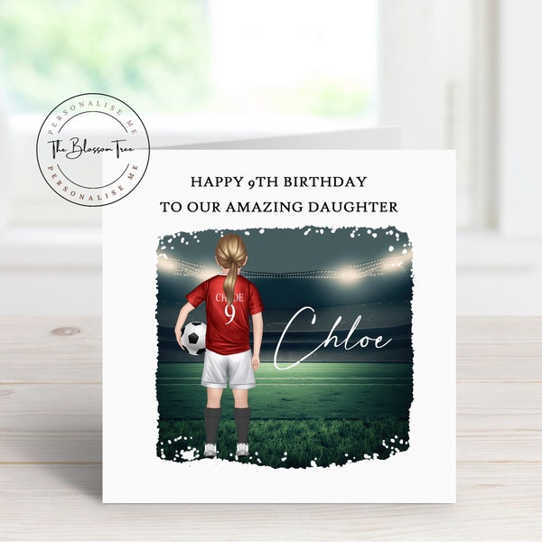 Football Daughter 13th Birthday Card - Etsy UK