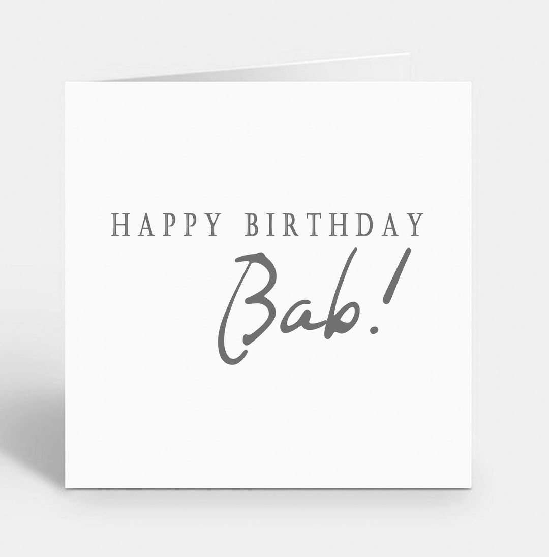 Bab Birthday Card Happy Birthday Bab Birthday Card Bab Card Birthday ...