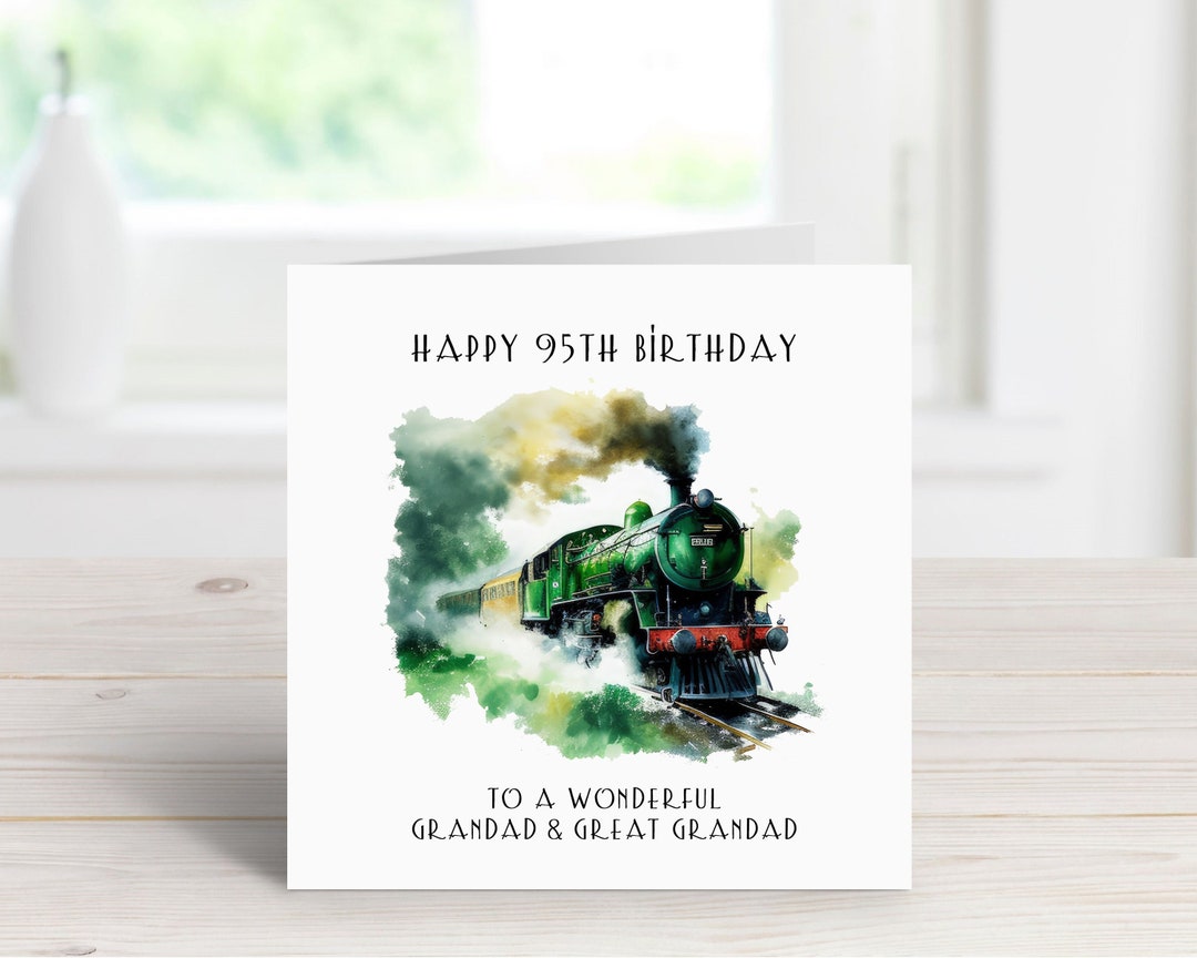 Steam Engine Birthday Card | Personalised Steam Engine Card ...