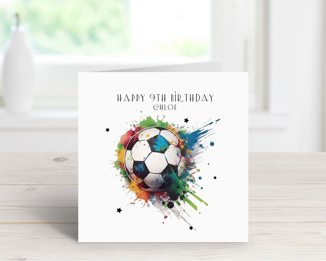 Football Birthday Card | Girl Football Birthday Card | Boy Football ...