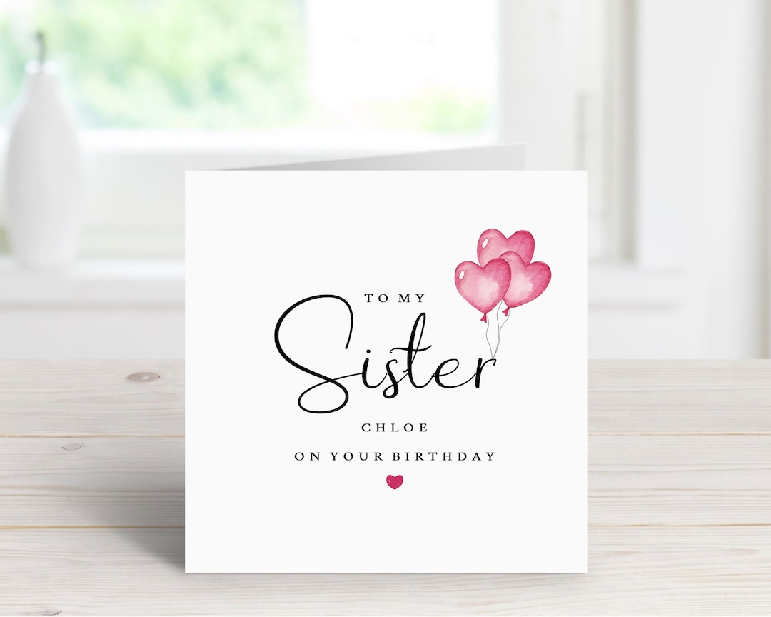 Sister Birthday Card Best Sister Card Special Sister Card Birthday Card ...