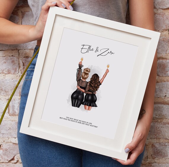 Personalised Best Friend Print Personalised Friendship Card - Etsy UK