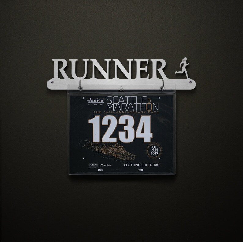 Runner Bib Display BIB Hanger Male Female and Text Only - Etsy