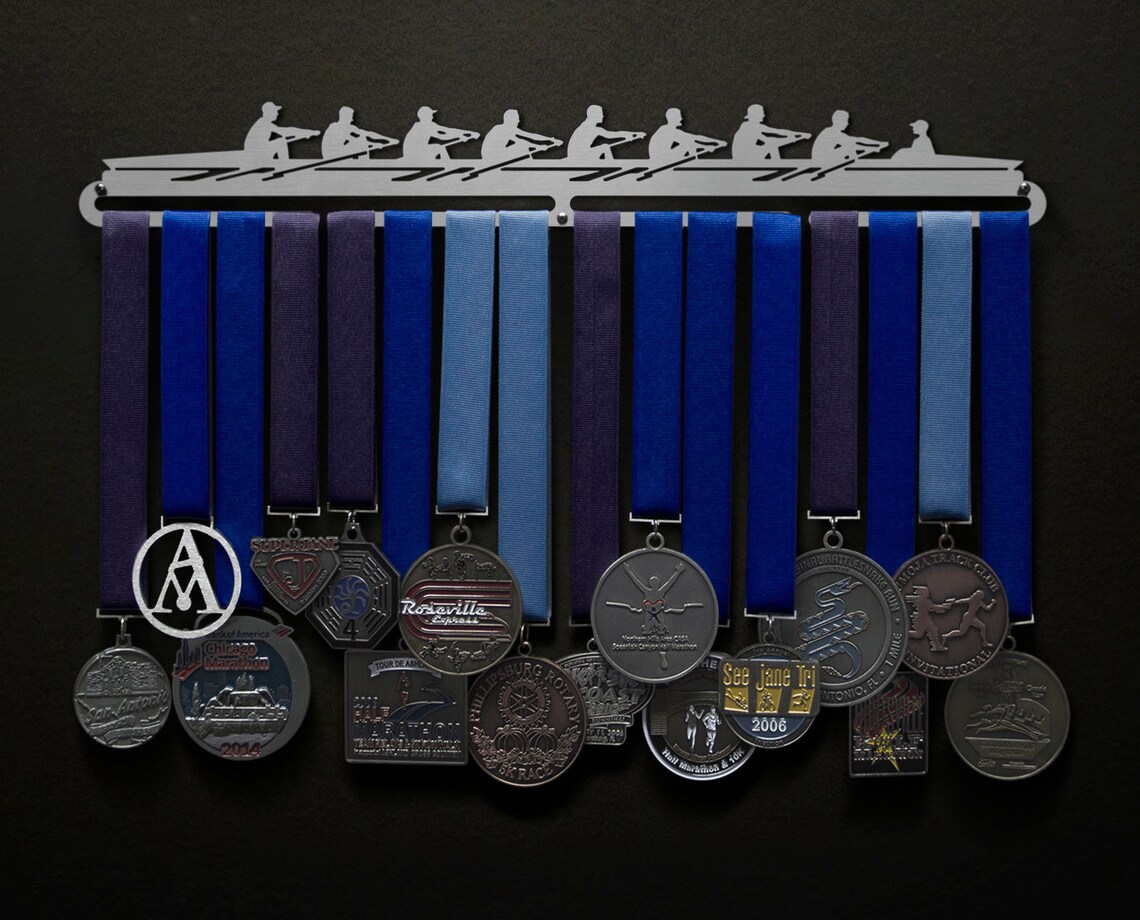 Rowing Scene Male OR Female Figures Allied Medal Hanger | Etsy