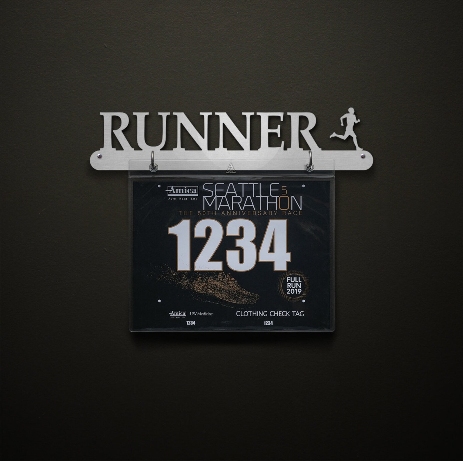 Runner Bib Display BIB Hanger Male Female and Text Only - Etsy