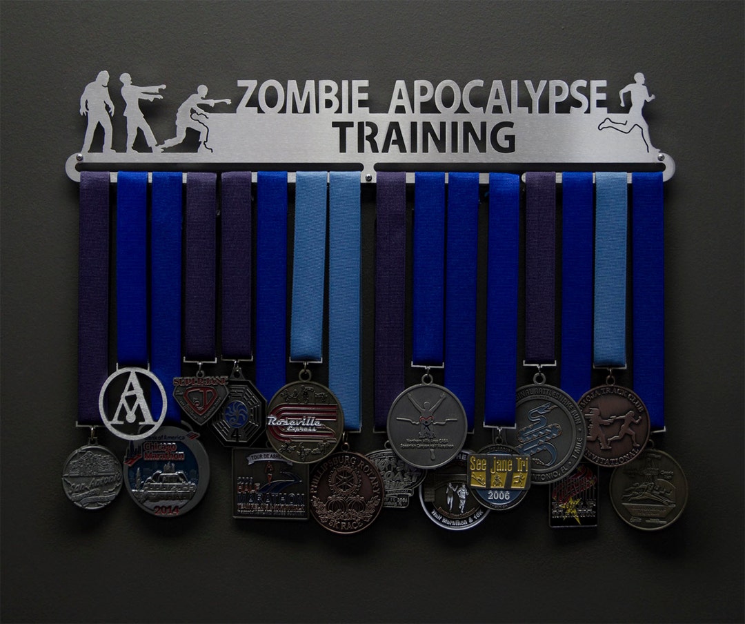 Zombie Apocalypse Training Male or Female Runner Allied Medal Hanger ...