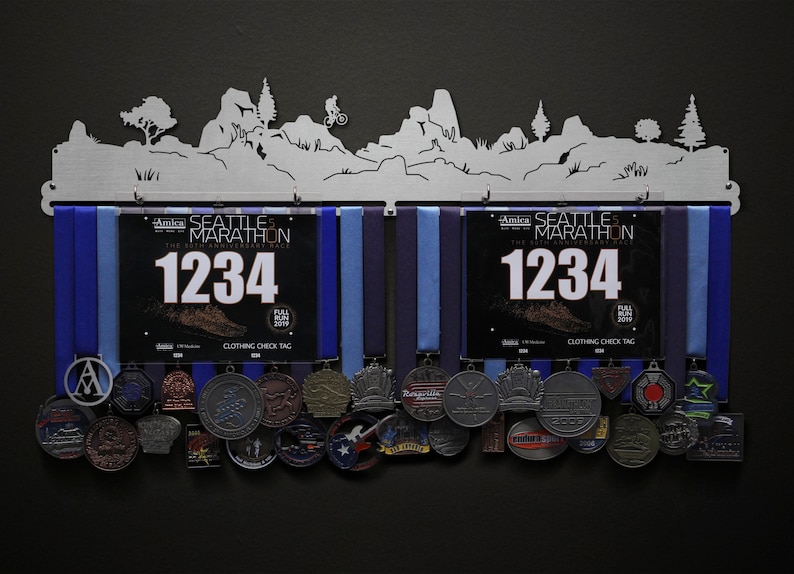 Mountain Biking Bib Display BIB Medals Display Your Bibs - Etsy