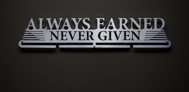 Always Earned Never Given-Compact Allied Medal Hanger Holder | Etsy