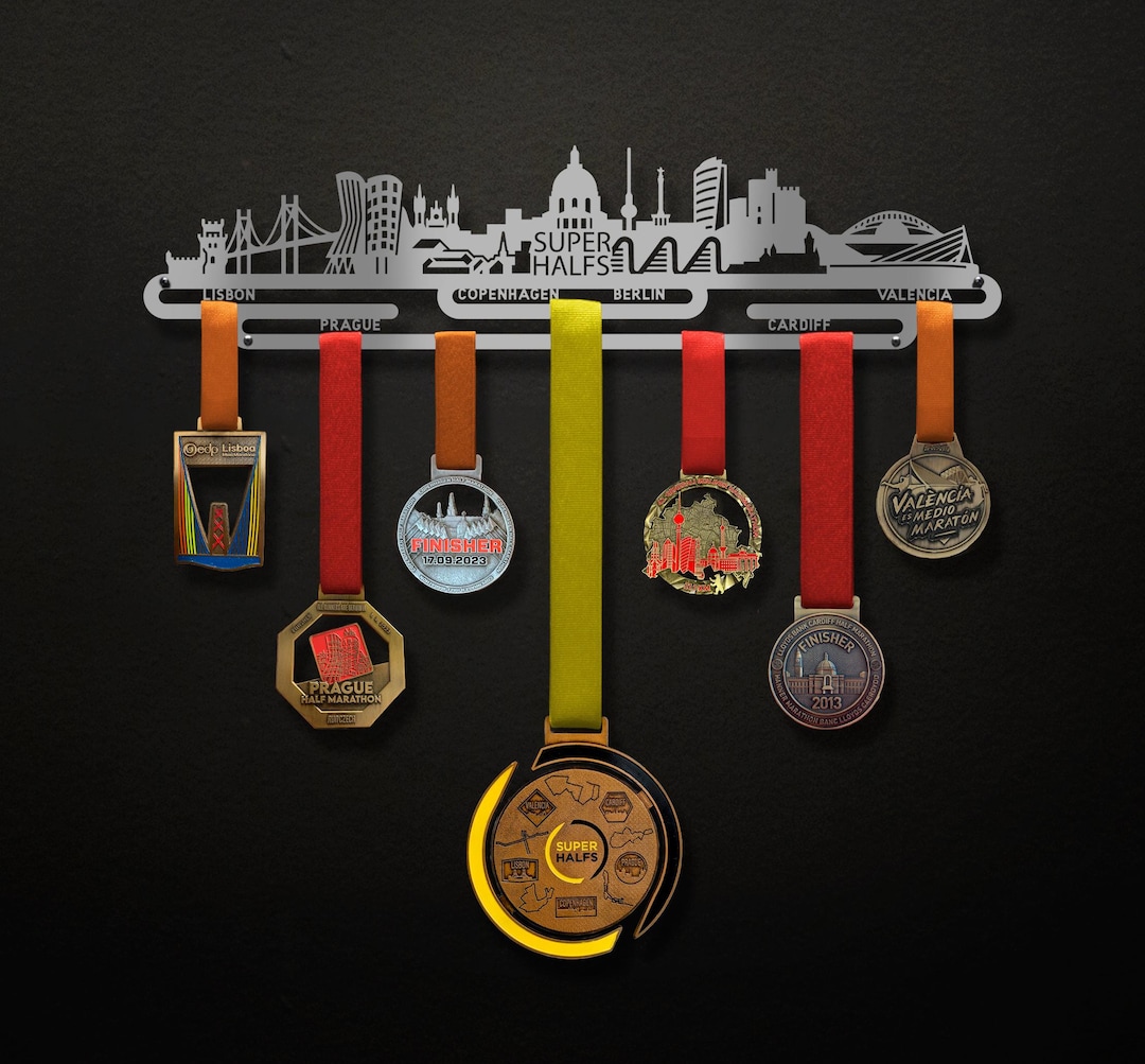 Superhalfs - Cityscape - Allied Medal Hanger Holder Display Rack - Etsy