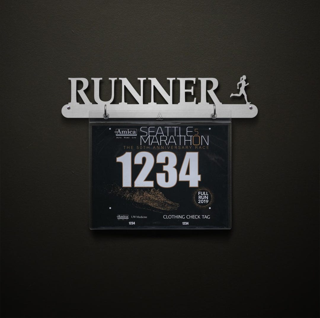 Runner Bib Display - BIB Hanger - Male, Female, and Text Only Options ...