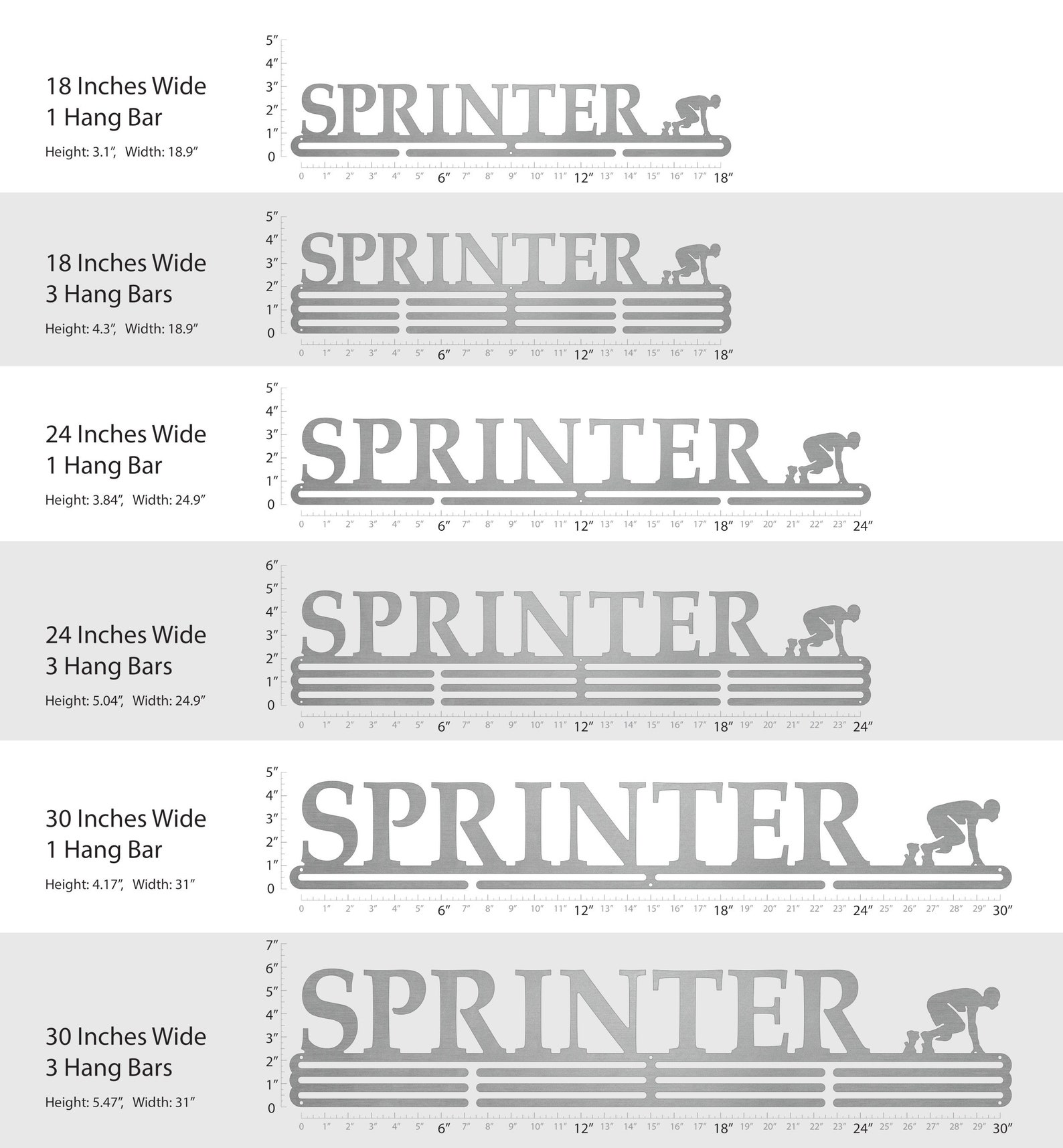 Sprinter - Male or Female Option - Track & Field - Allied Medal Hanger ...