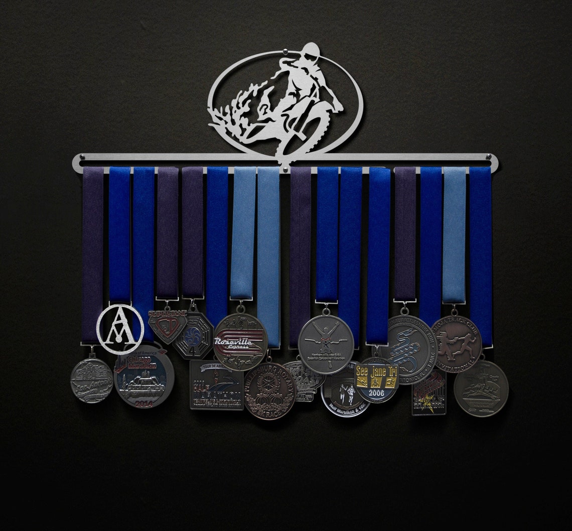 Motocross Rider Allied Medal Hanger Holder Display Rack | Etsy
