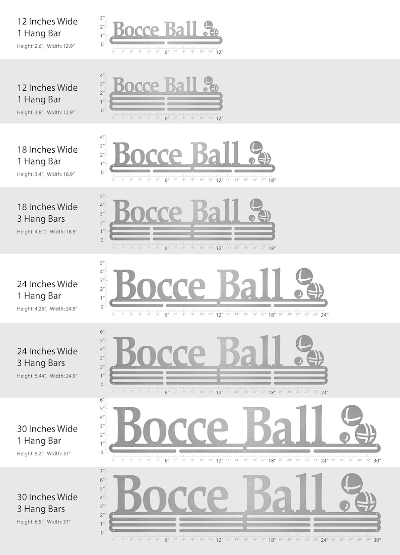 Bocce Ball - Allied Medal Hanger Holder Display Rack - Etsy