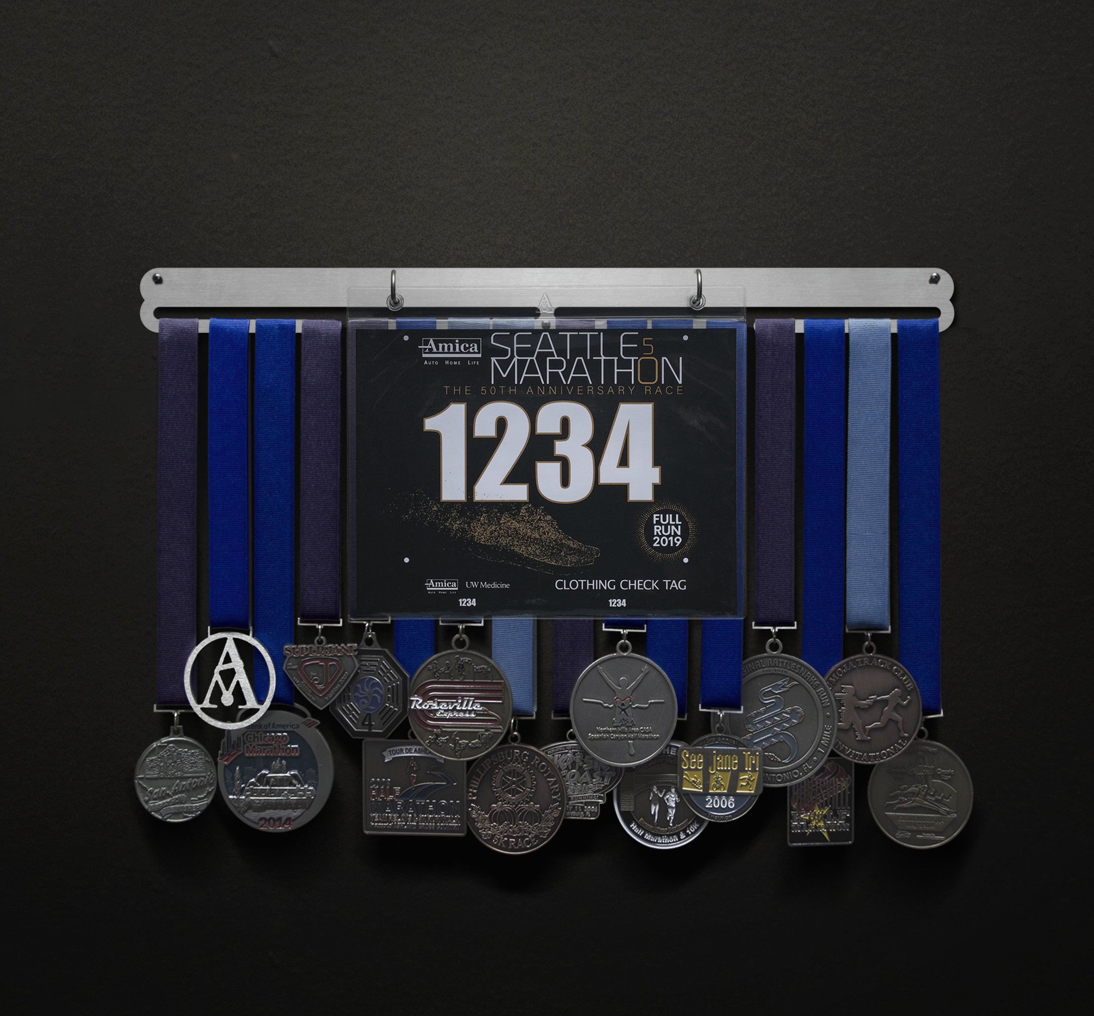Hang Bar Only Bib Display BIB Medals Display Your Bibs | Etsy