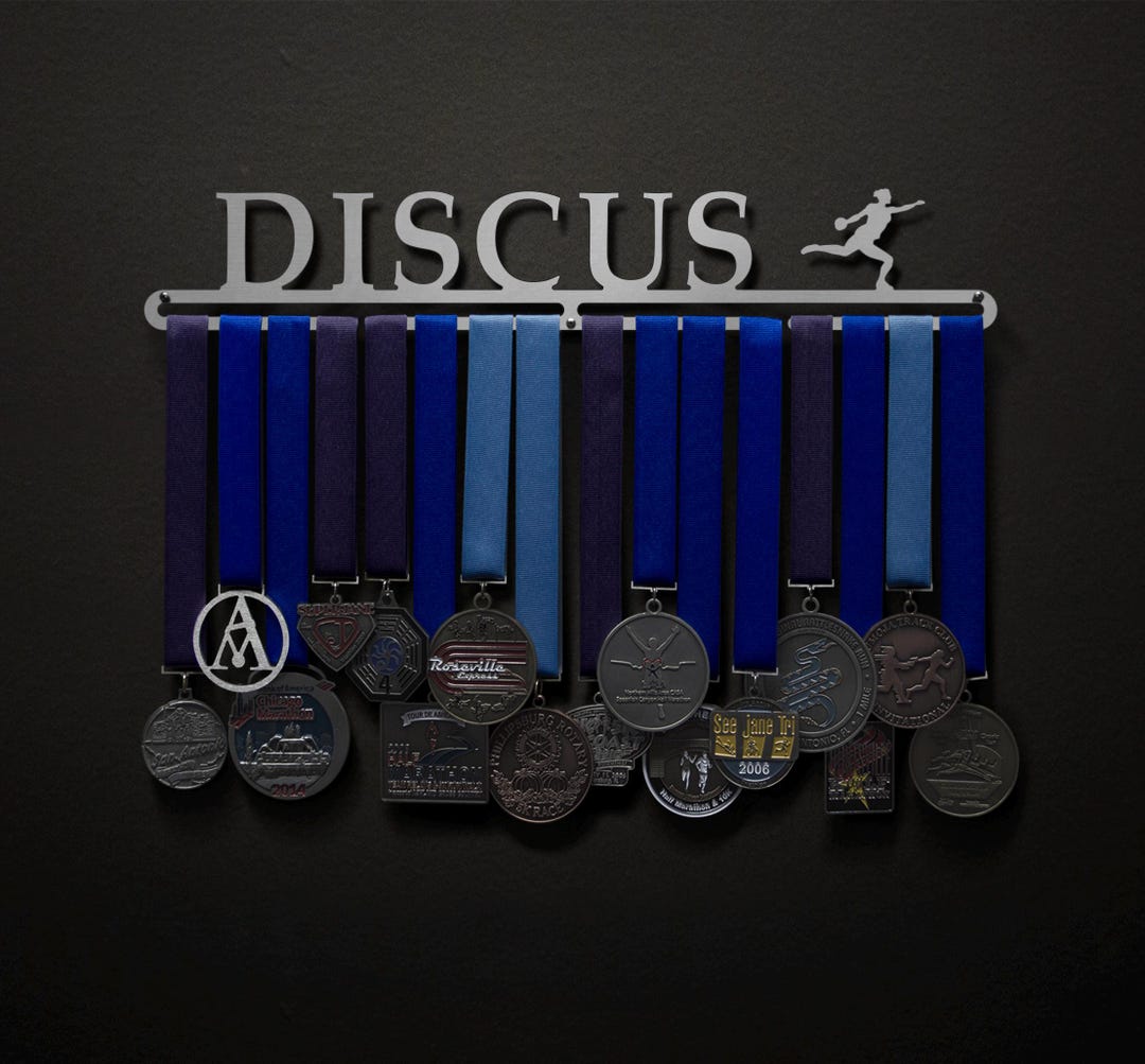 Discus - Male or Female Figure - Allied Medal Hanger Holder Display ...