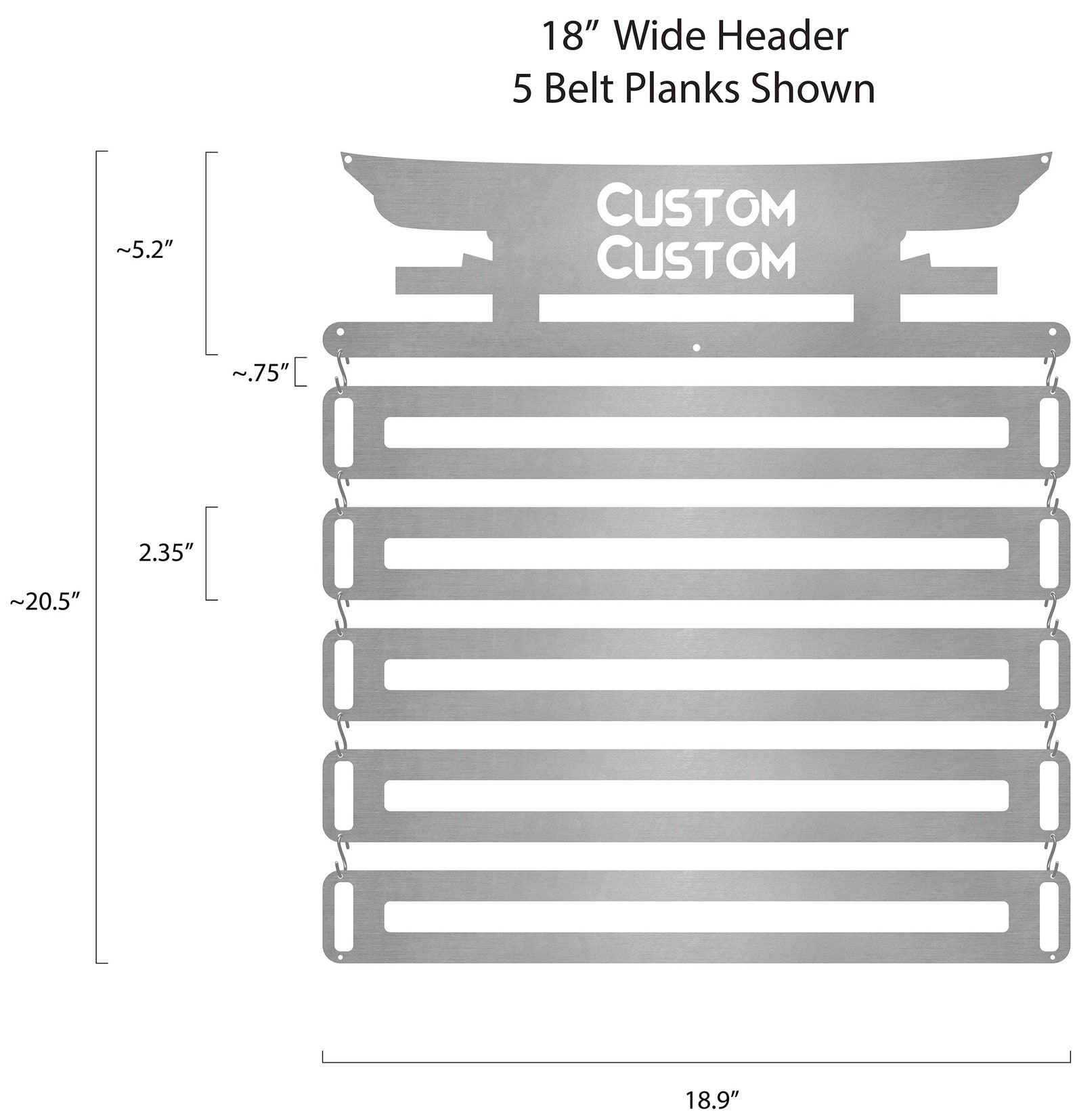 Custom Header Gateway Belt Display - Modular Design! - Martial Arts ...