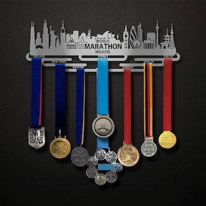 World Marathon Medal Display Rack - Etsy