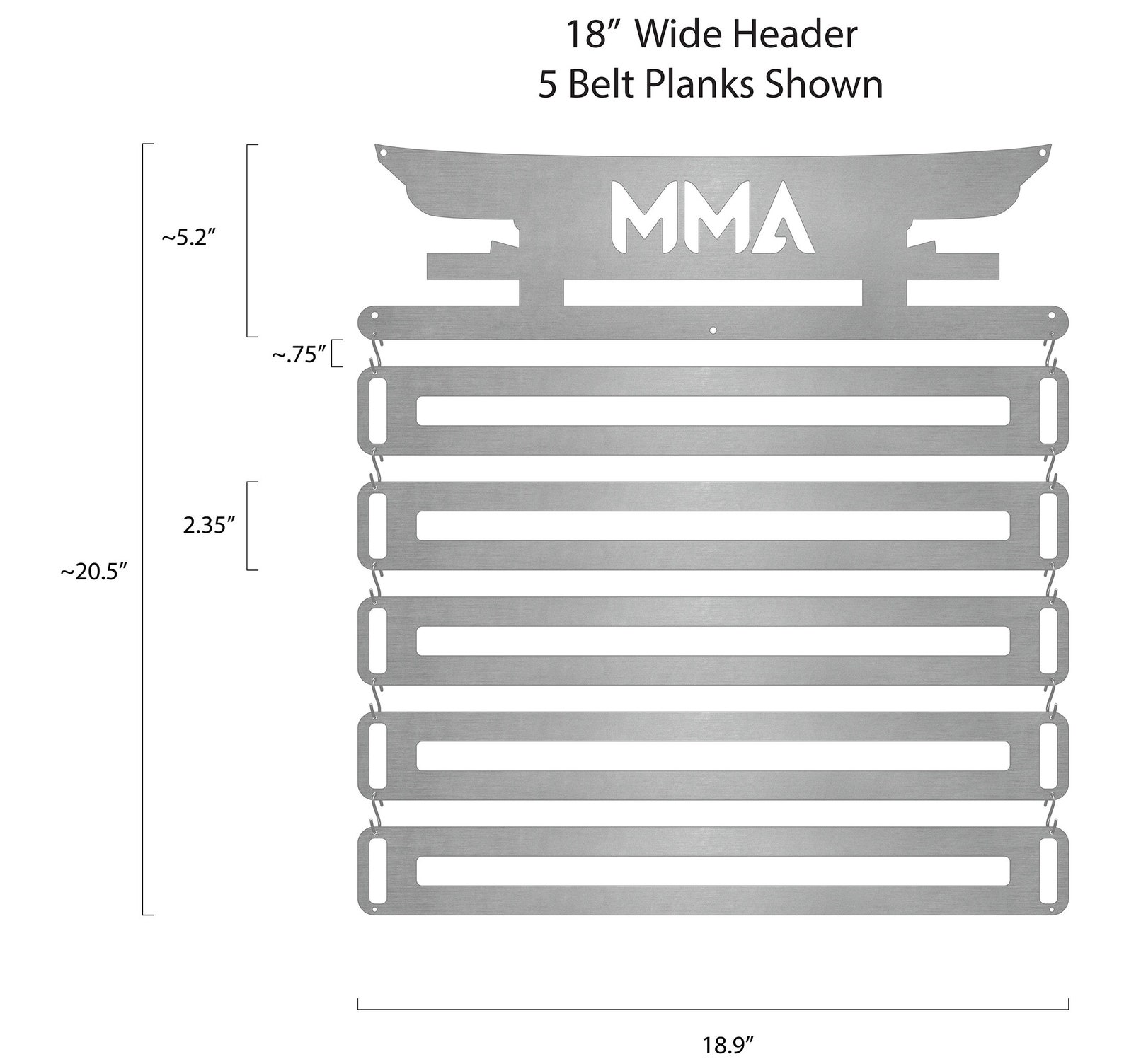 MMA Gateway Belt Display - Modular Design! - Martial Arts Belt Hanger ...