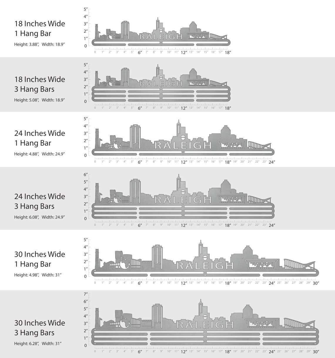 Raleigh Cityscape Allied Medal Hanger Holder Display Rack - Etsy