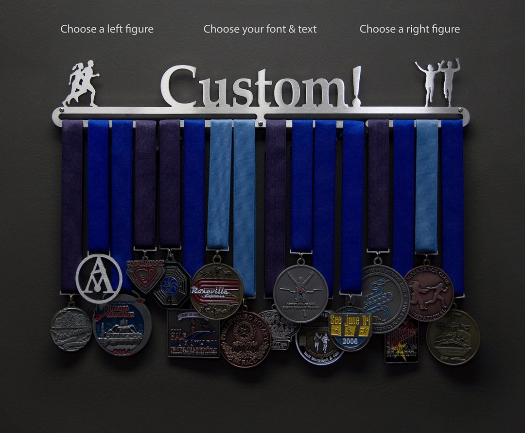 Personalized Medal Holder With One Line of Text Allied Medal Hanger ...