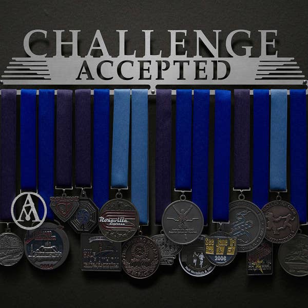 Conqueror Challenge Medal Display - Etsy