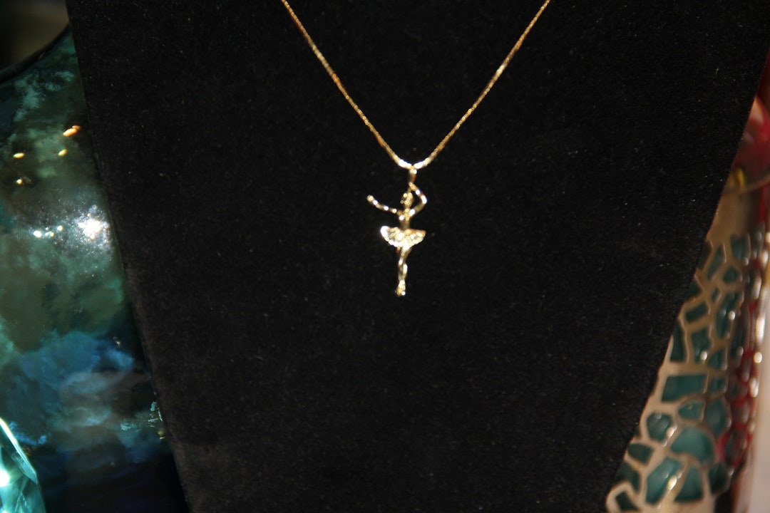 14K Solid Gold Ballet Dancer on Point Vintage New From the 1990s ...