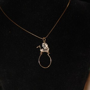 14K Solid Gold 1920's Cigarette Smoking Lady Charm Holder 1990s Gold ...