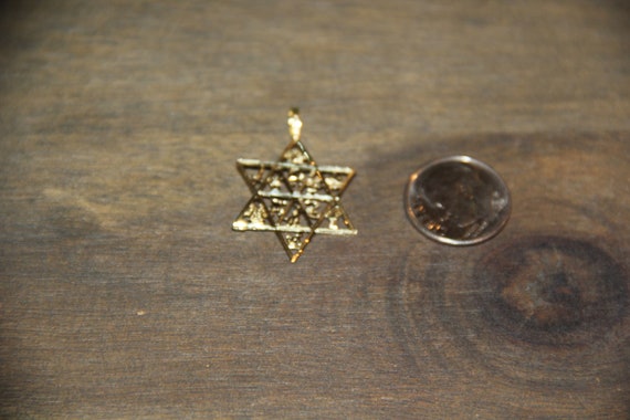 14K Gold Star of David with Tribes Solid Gold Lovely … - Gem