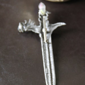 JJ Jonette Vintage Signed Artifacts MERLIN Snake Dagger Pewter Pin NEW ...