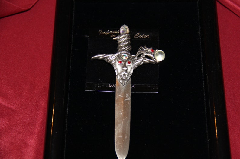JJ Jonette Vintage Signed Artifacts MERLIN Snake Dagger Pewter - Etsy