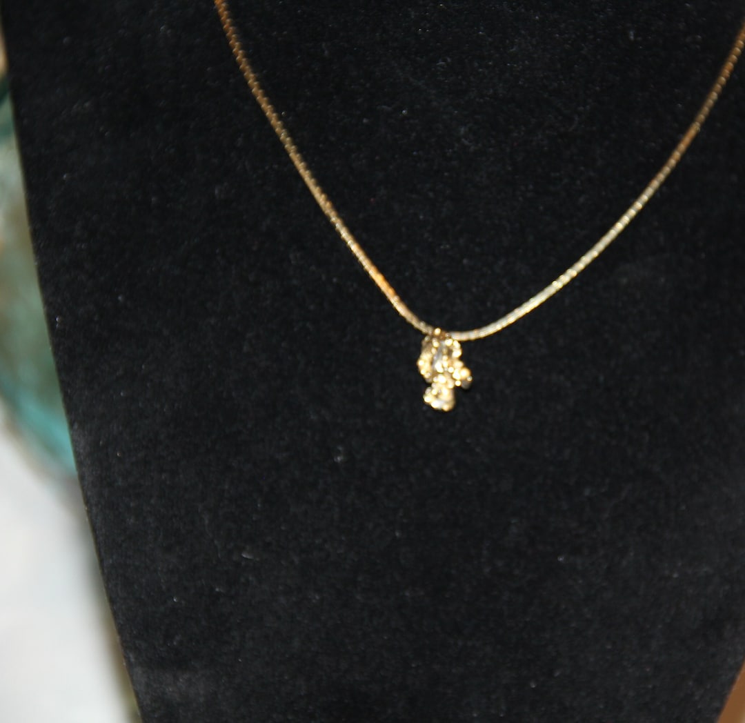 14K Solid Gold Nugget Charm Small Vintage New From the 1990s Fine ...