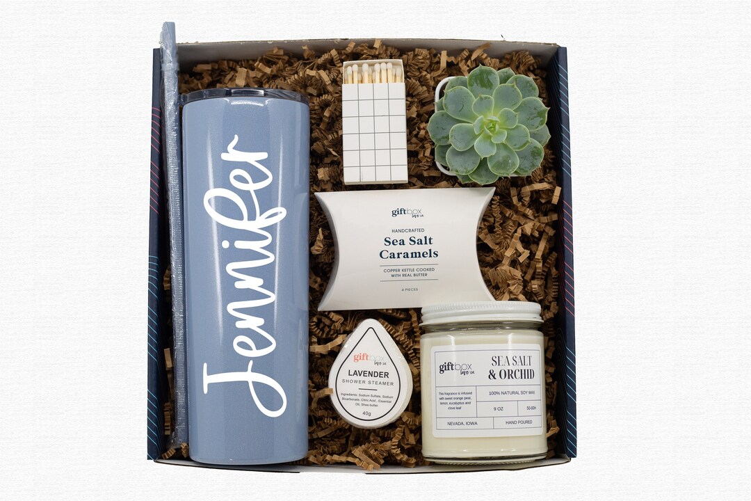 Birthday Tumbler Gift Box, Candle Gift Box, Friendship Gift, Gift for ...