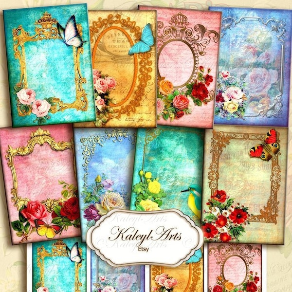 Postcard Vintage Collage Frame - Etsy