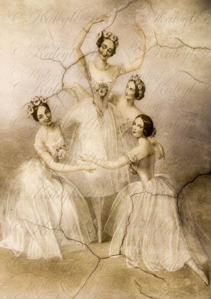 Vintage, Ballett, Printable, ATC, Victorian, Scrapbook, Collage, Gift ...