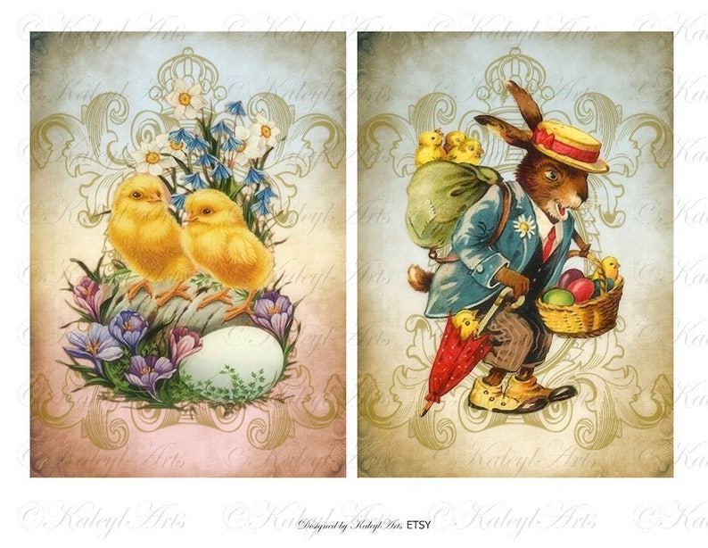 Vintage Easter Card Vintage Victorian Easter Postcards - Etsy Canada