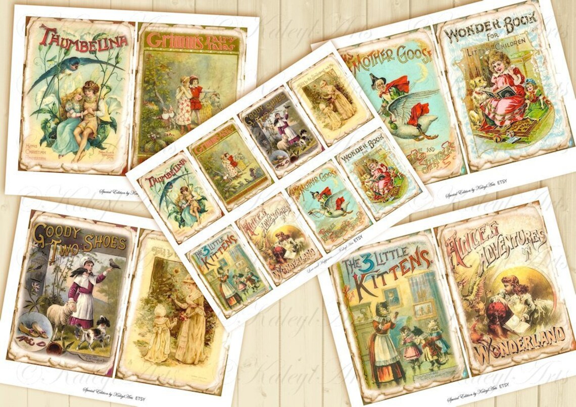 Printable ,fairy Tales, ATC, Card Making, Shabby Chic, Ephemera ...