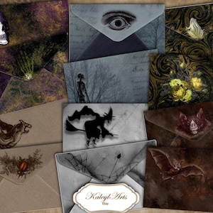 Halloween, Horror, Creepy, Envelope,party, Vintage, Printable ...