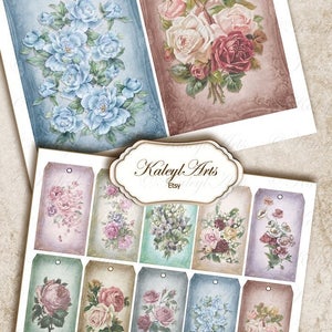 Romantic, Cards, Gift Tags, Printable, Victorian, Scrapbook, Greeting ...