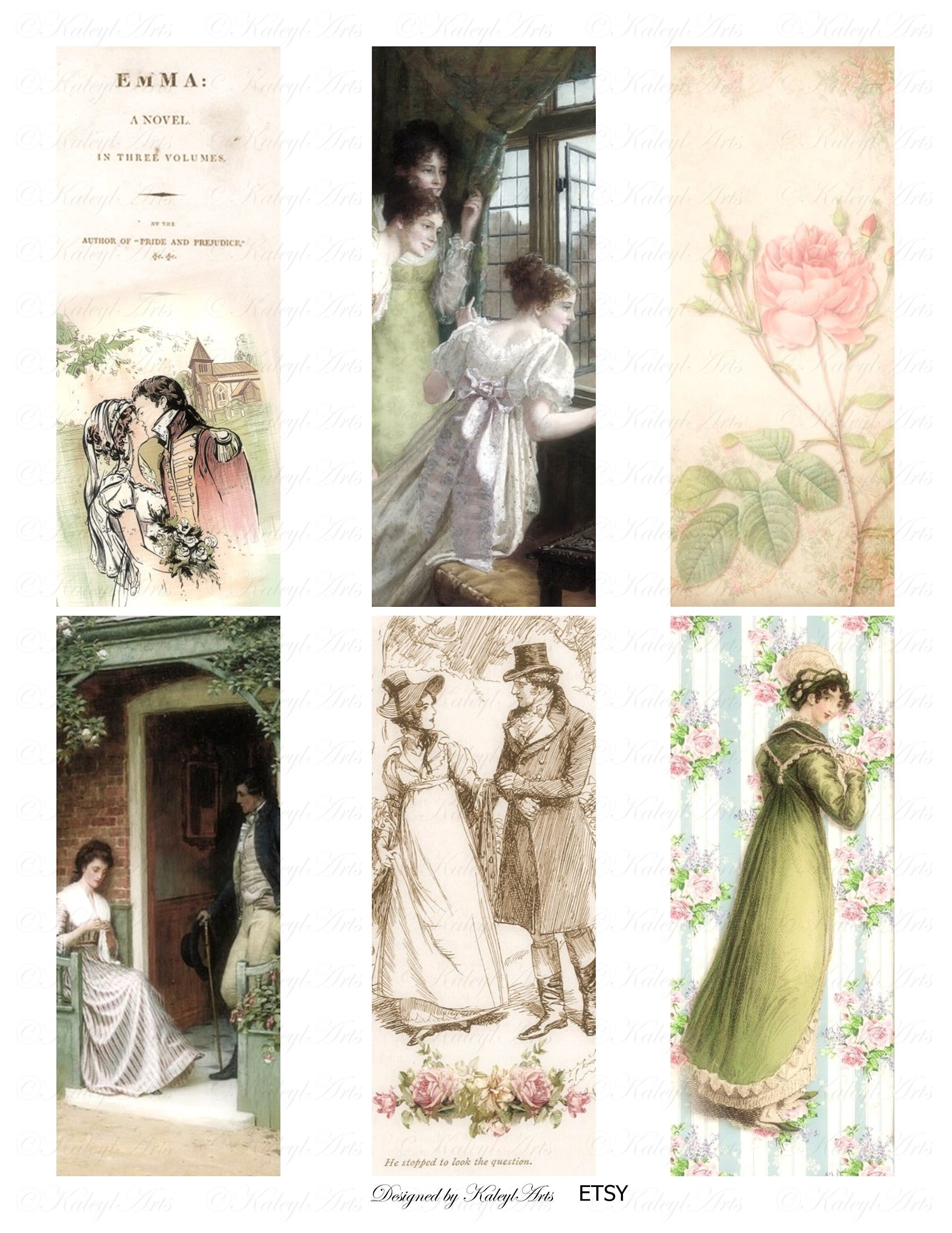 Printable Jane Austen Diary Notebook ATC Scrapbook - Etsy