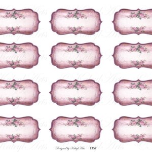 Cosmetics, Labels, Stickers, Storage, Vintage, Pink, Blank Labels ...