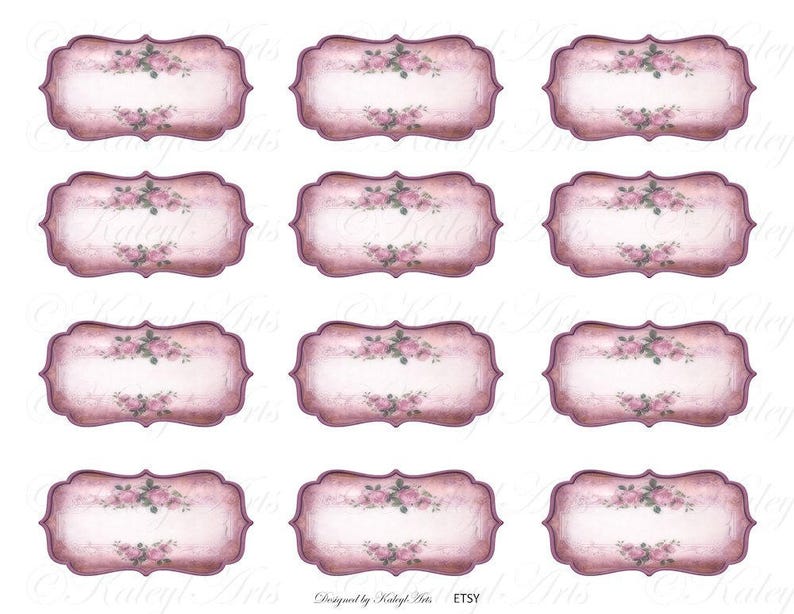 Cosmetics, Labels, Stickers, Storage, Vintage, Pink, Blank Labels ...