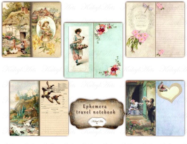 Ephemera Journal Vintage Printable Instant Download - Etsy