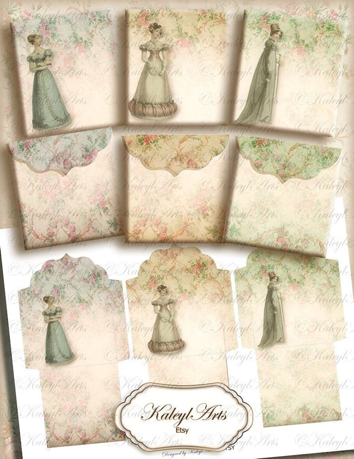 Printable, Romantic, Envelopes, Candy Wrappers, Gift Wrap, Teabags ...