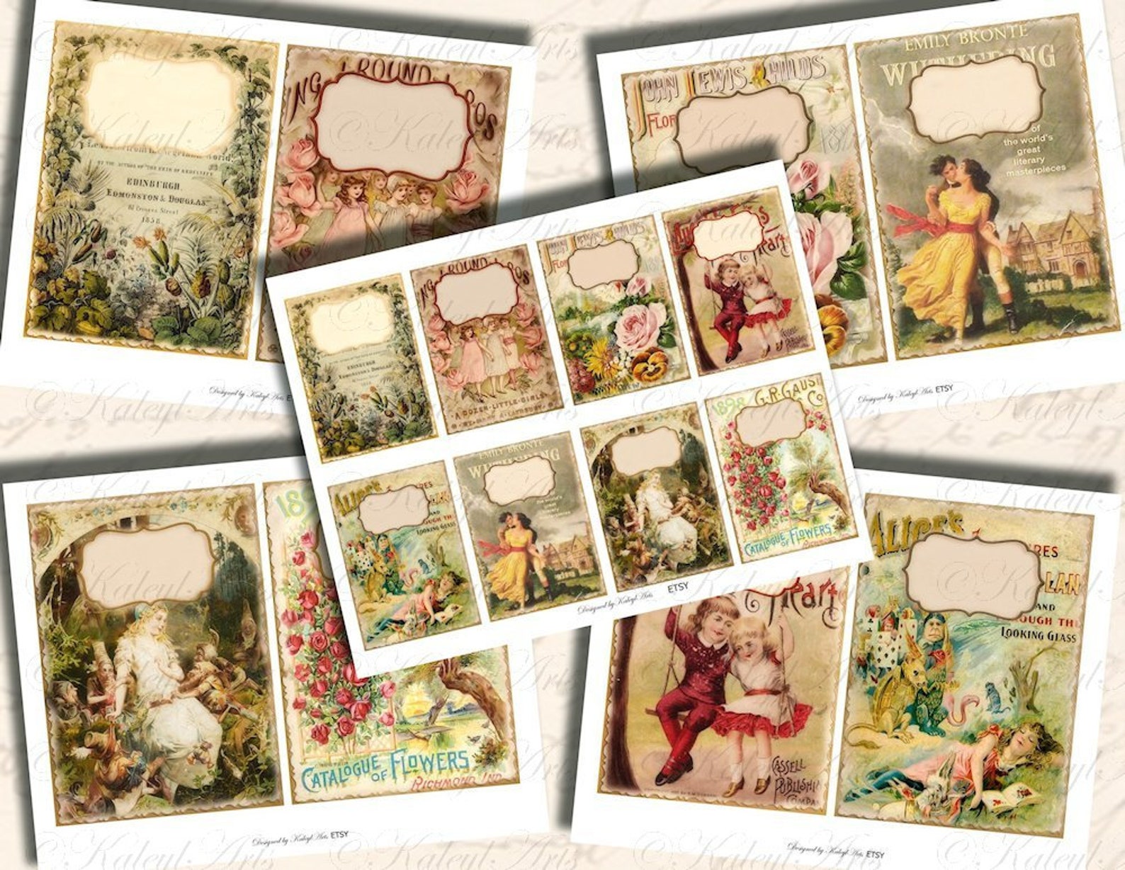 Printable, Old Book, Cards, Vintage, Shabby Chic, Fairytale, Invitation ...