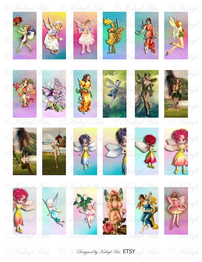 Printable, Fairies, Fairy, Mix, Modern, Vintage ,journal,for Magnets ...